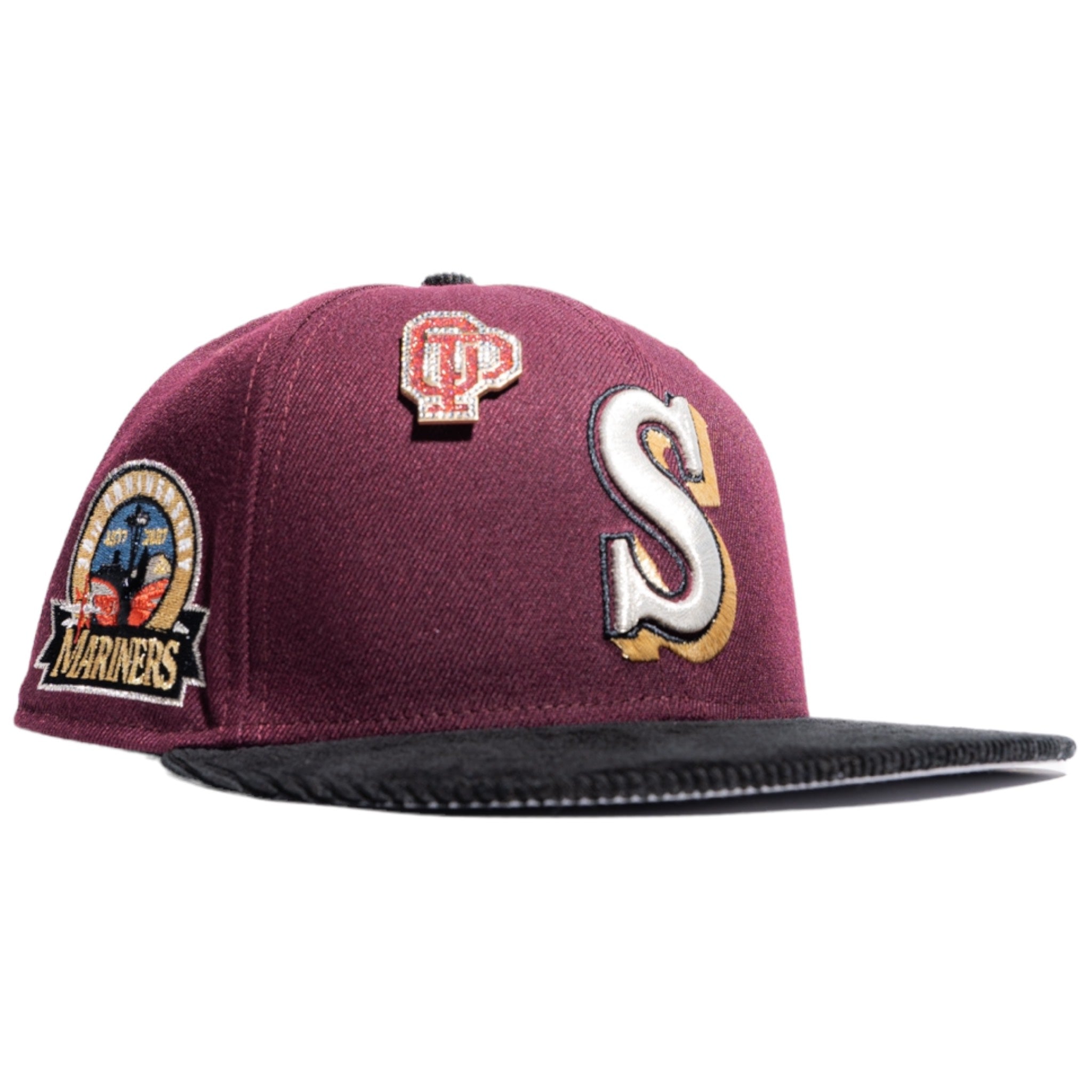 NEW ERA 59FIFTY VINO PACK SEATTLE MARINERS 30TH ANNIVERSARY PATCH HAT ...